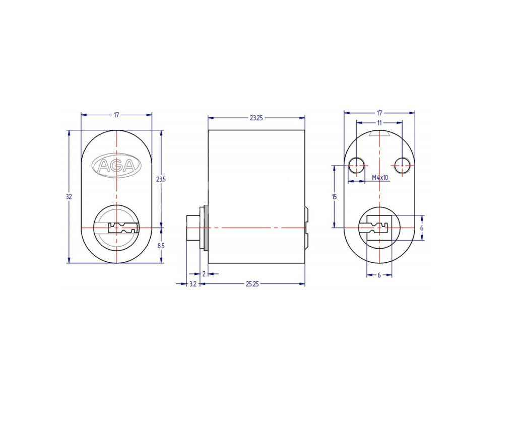 bombín cerradura ballesta AGA IGUALADO - Ferretería Julià